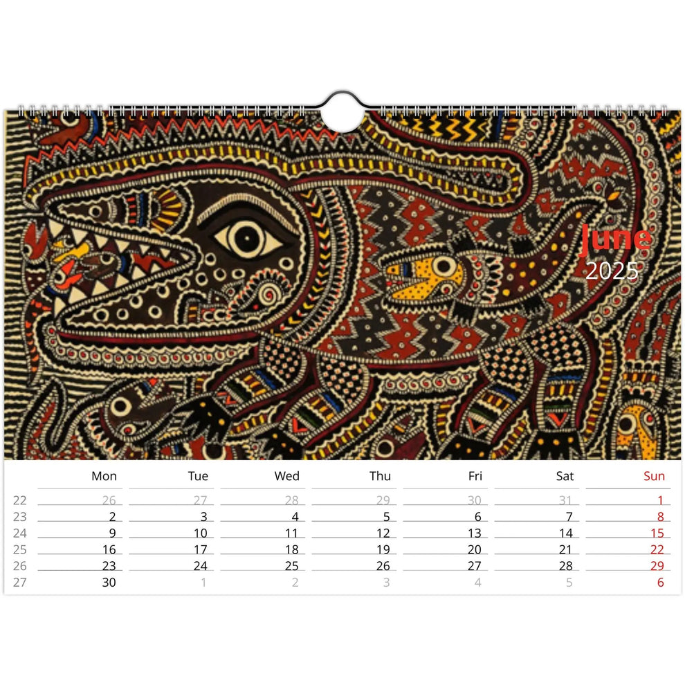 Madhubani Calendar Collection-2025 - Elegant Print Material – Canvas Wiggle